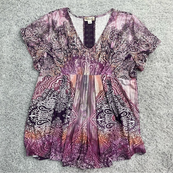 World unity | Tops | World Unity Top Womens Extra Large Bohemian Blouse ...